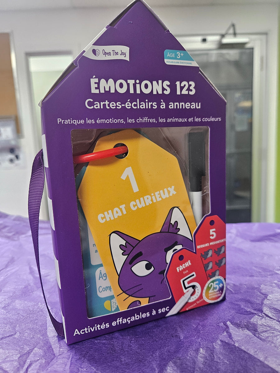 Émotions 123 - Cartes-éclairs à anneau – La Valise aux Merveilles