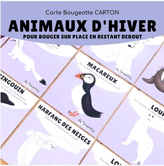 Animaux d'Hiver : Cartes pour bouger sur place en restant debout ! – La ...